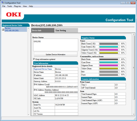 Software de utilidad | OKI