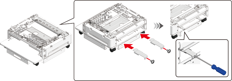 Installing the Caster Base | OKI