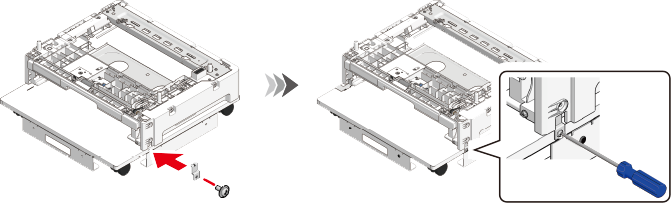 Installing the Caster Base | OKI