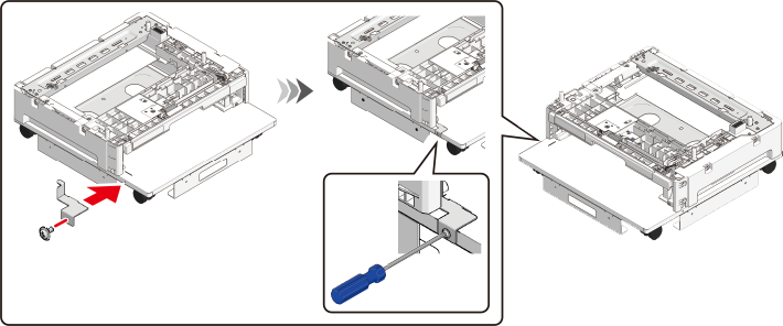 Installing the Caster Base | OKI