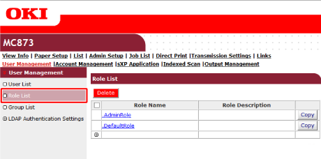 Operating Management/ Specifications | OKI